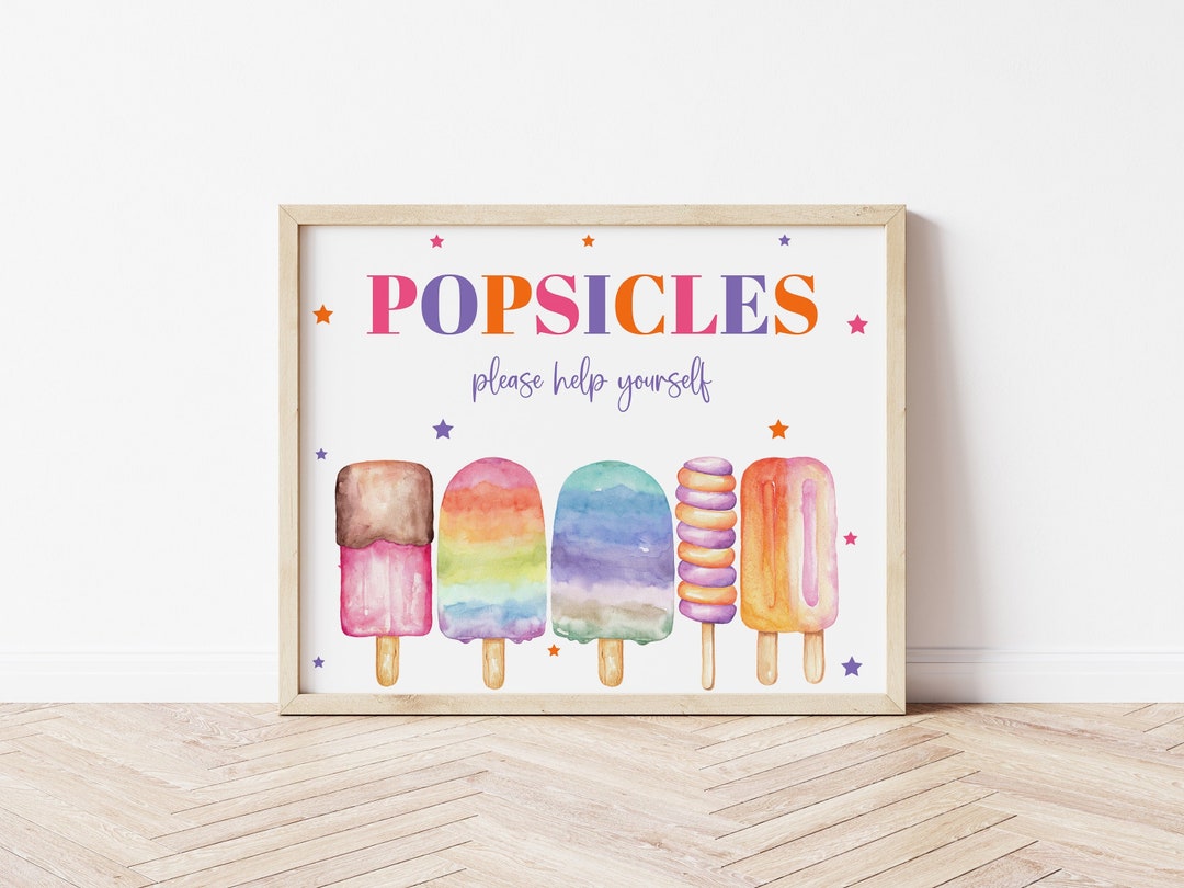 Popsicles Sign Popsicles Party Popsicles Birthday Party Summer Birthday ...