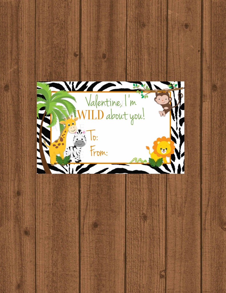Animal Crackers Valentine Animal Valentine Wild About You - Etsy