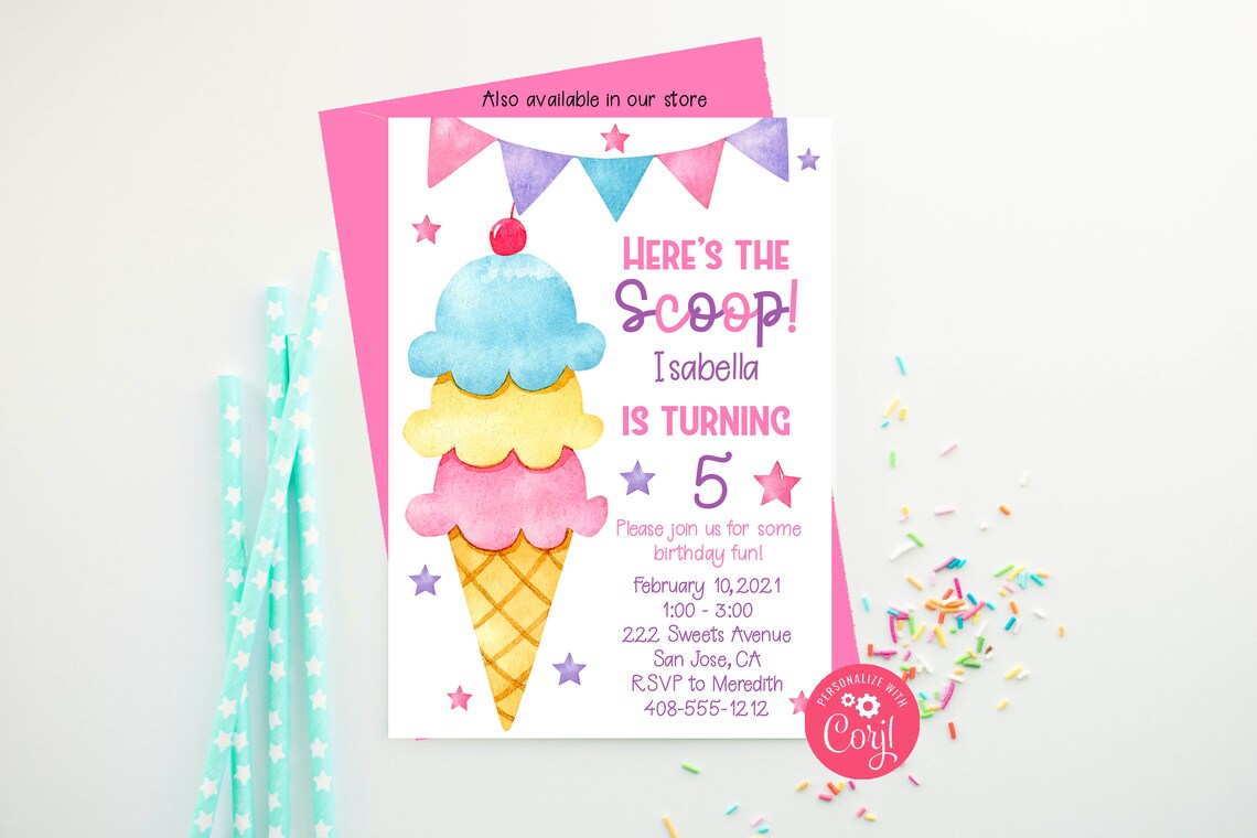 Sundae Funday Sign, Ice Cream Bar Sign, Ice Cream Birthday Party ...