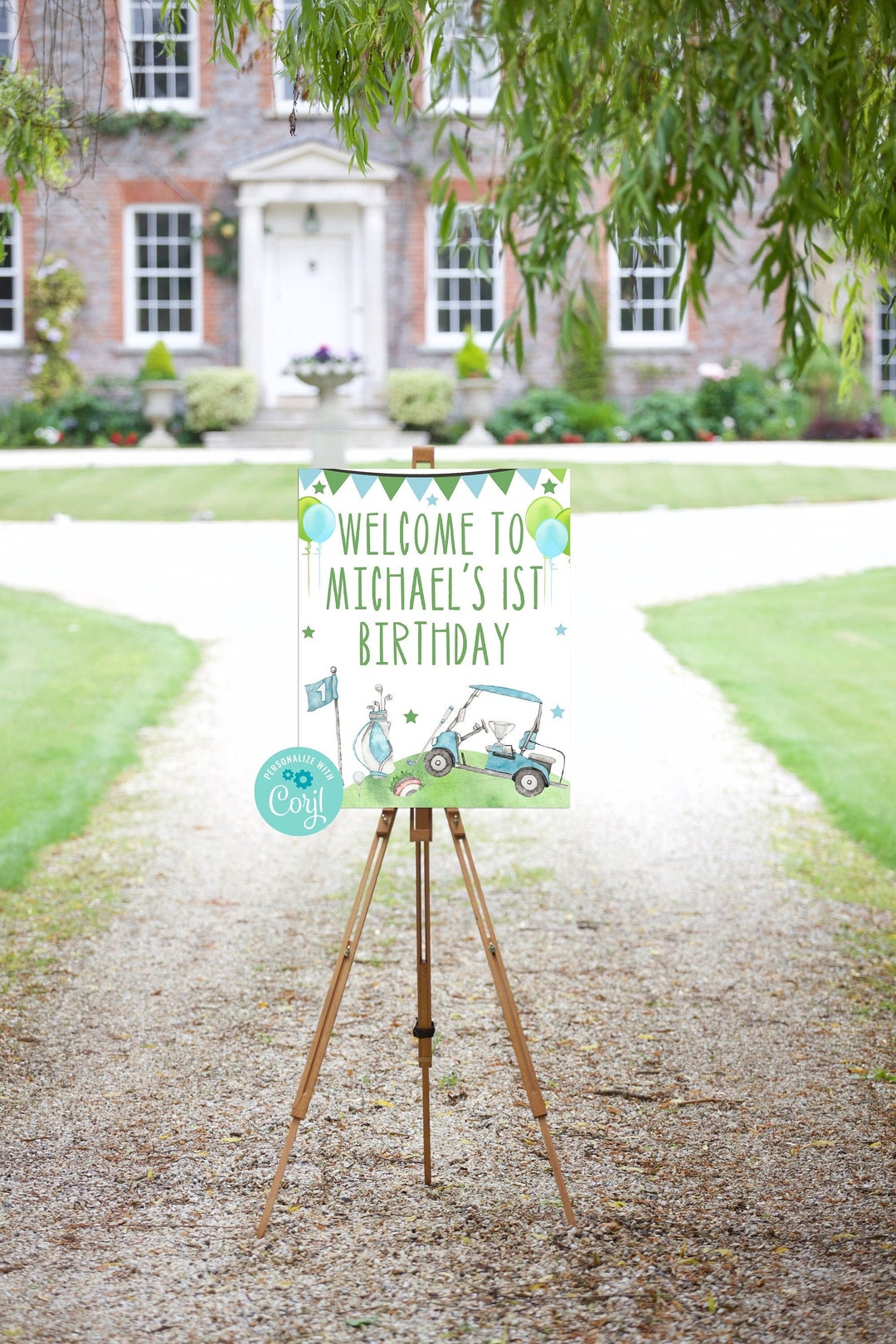 Golf Party Welcome Sign Golf Birthday Party Decorations 1st Birthday ...