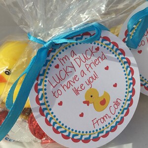 Preschool Valentines, I'm a Lucky Duck, Rubber Duck, Valentine's Day ...