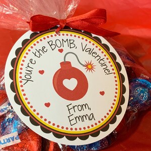 Bomb Valentine, You're the Bomb Tag, Bath Bomb, Bomb Tag, Valentine's ...