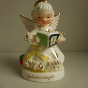September Angel NAPCO Figurine Birthday Angel Original Tag - Etsy