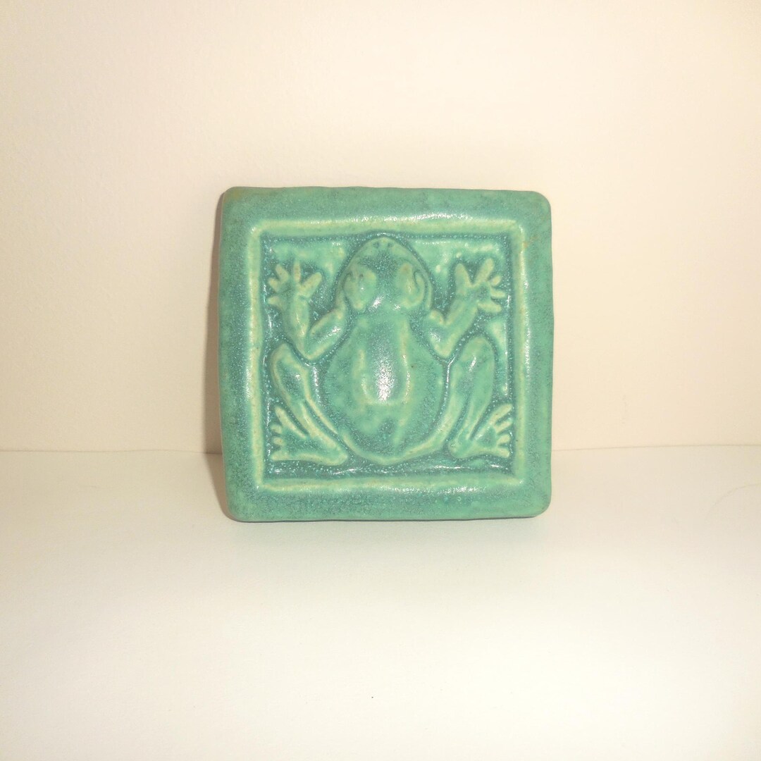 Whistling Frog Pottery Square Frog Tile Made and Dated 2000 - Etsy