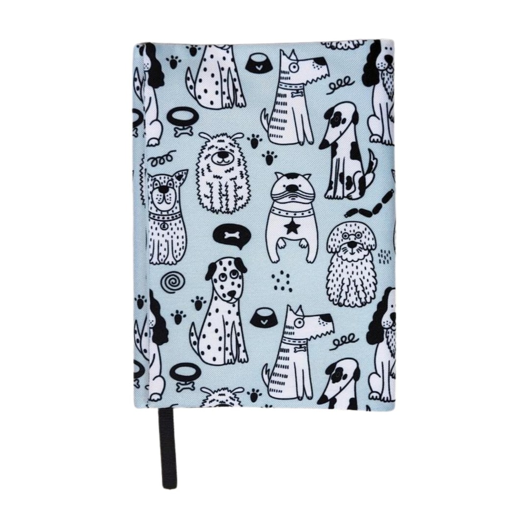 Playful Paws Book Cover – Adjustable Wrap-around, Waterproof Oxford ...