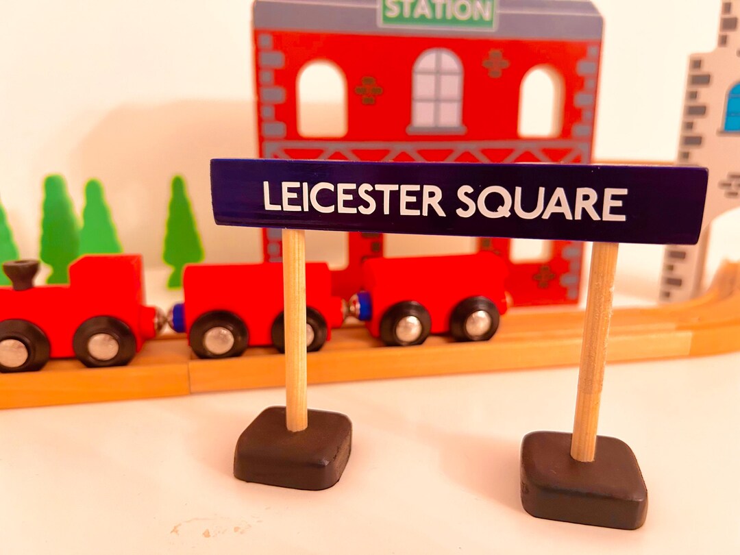 Custom Wooden Train Station Sign - Single Sign, Compatible With Brio ...