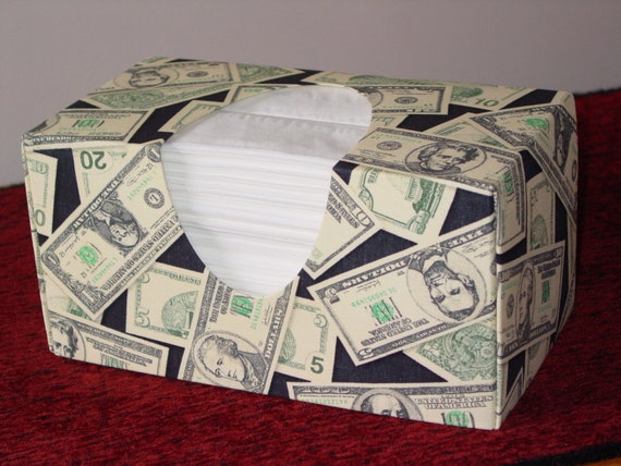 Items similar to Money Box Tissue Box Cover on Etsy