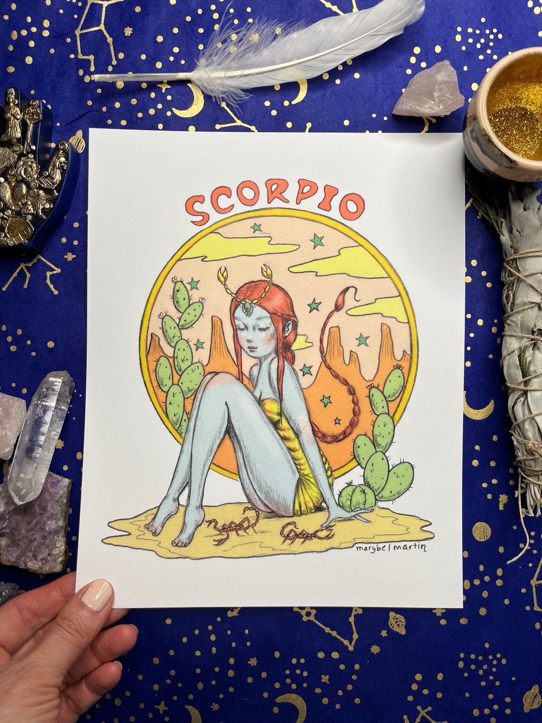 Scorpio Zodiac Magical 8x10" Print by Marybel Martin - Etsy