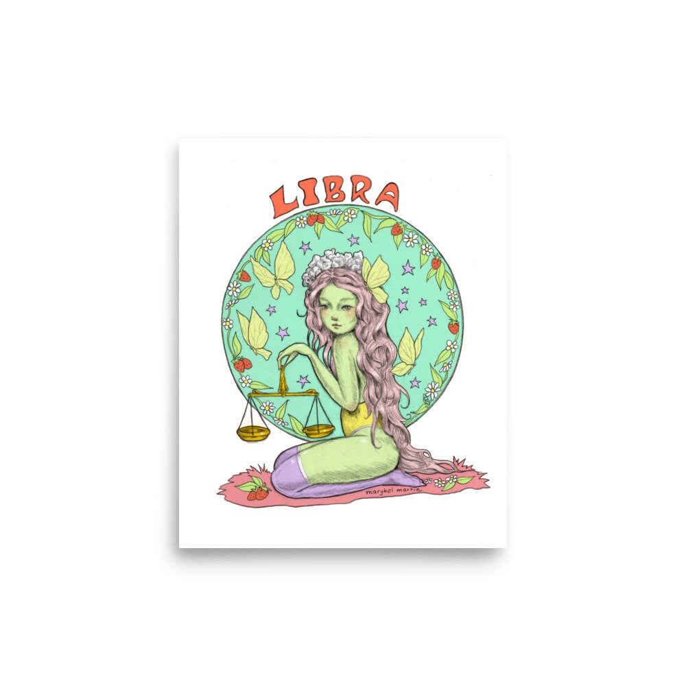 Libra Zodiac Magical 8x10" Print by Marybel Martin - Etsy