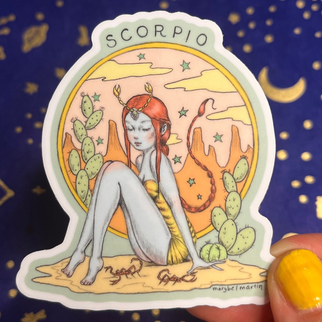 Scorpio Vinyl Sticker By Marybel Martin Etsy