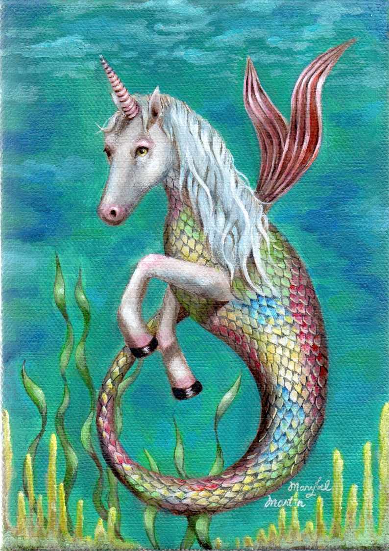 Magic is Real Merunicorn- Mini Art Print by Marybel Martin - 5x7 ...