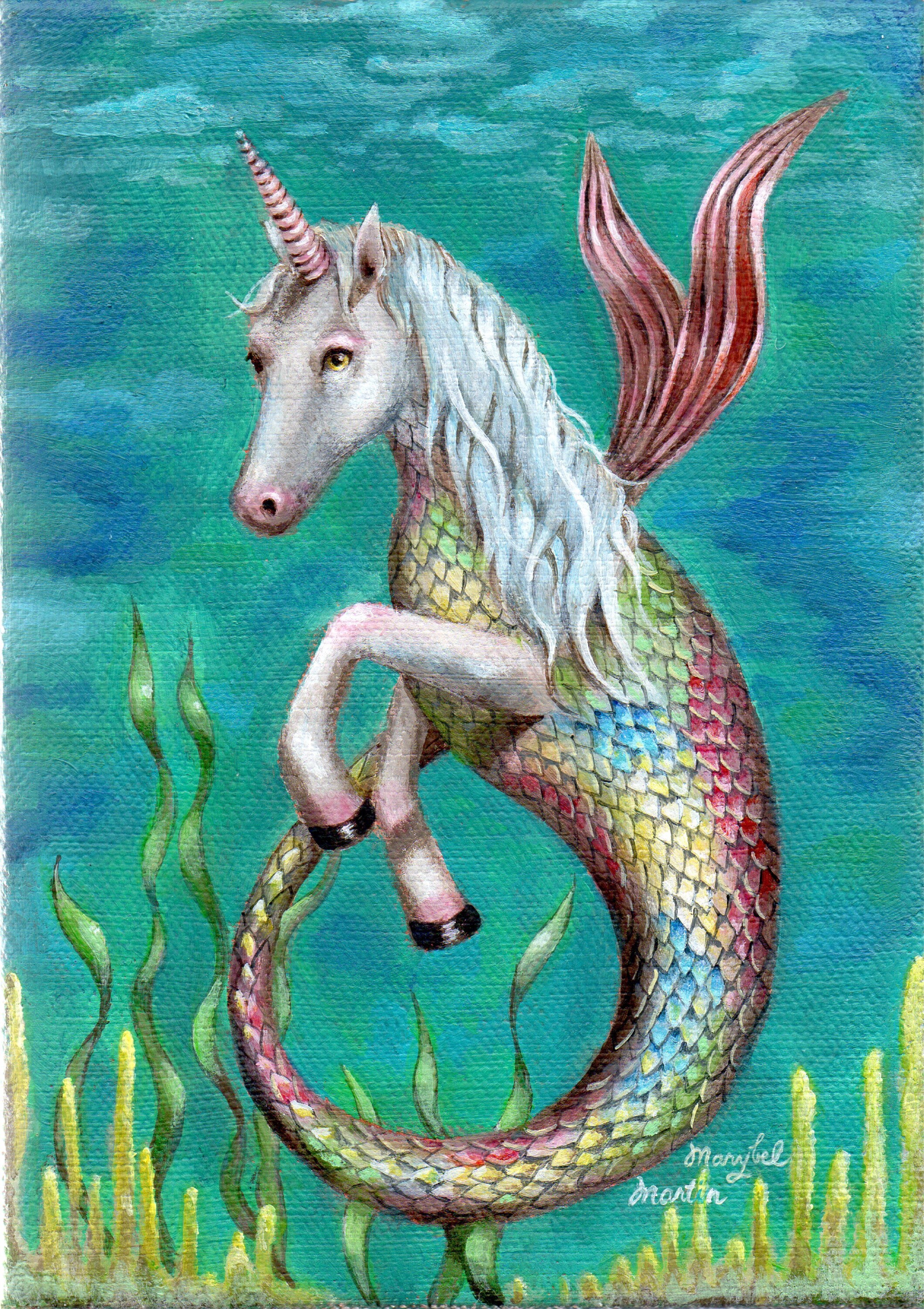 Magic is Real Merunicorn- Mini Art Print by Marybel Martin - 5x7 ...