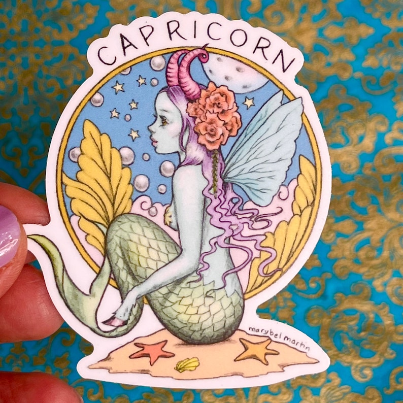 Capricorn Sticker - Vinyl Sticker by Marybel Martin - Etsy