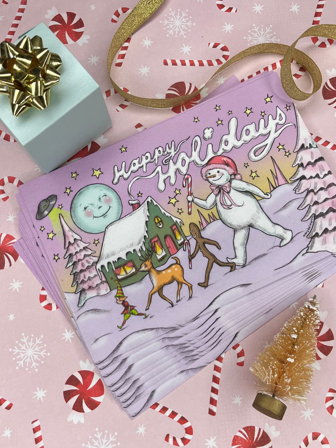 Snow Parade Holiday Postcards: Set of Twelve 4 X 6 - Etsy