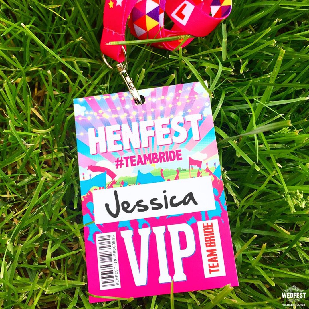 HENFEST ® Hen Party VIP Lanyard Passes Hen Party VIP Cards Hen Fest ...
