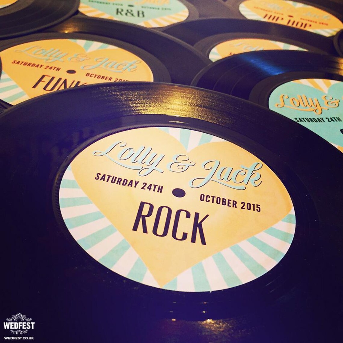 Vinyl Record Wedding Table Names / Table Numbers | Festival Wedding ...