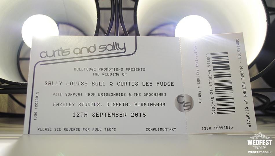 Concert Gig Ticket Wedding Invitation (sample Pack) | Festival ...