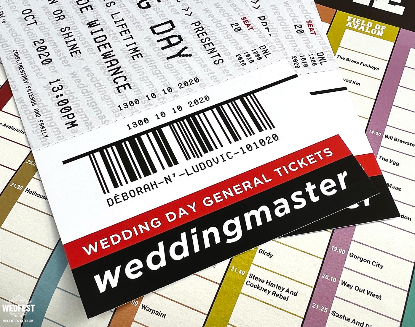 Concert Gig Ticket Wedding Invitation (sample Pack) | Festival ...