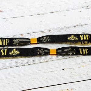 VIP Guest Black & Gold Wristbands - Gatsby - Art Deco - VIP - Security ...