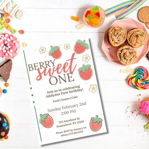 A Berry Sweet Birthday Invitation! - Etsy