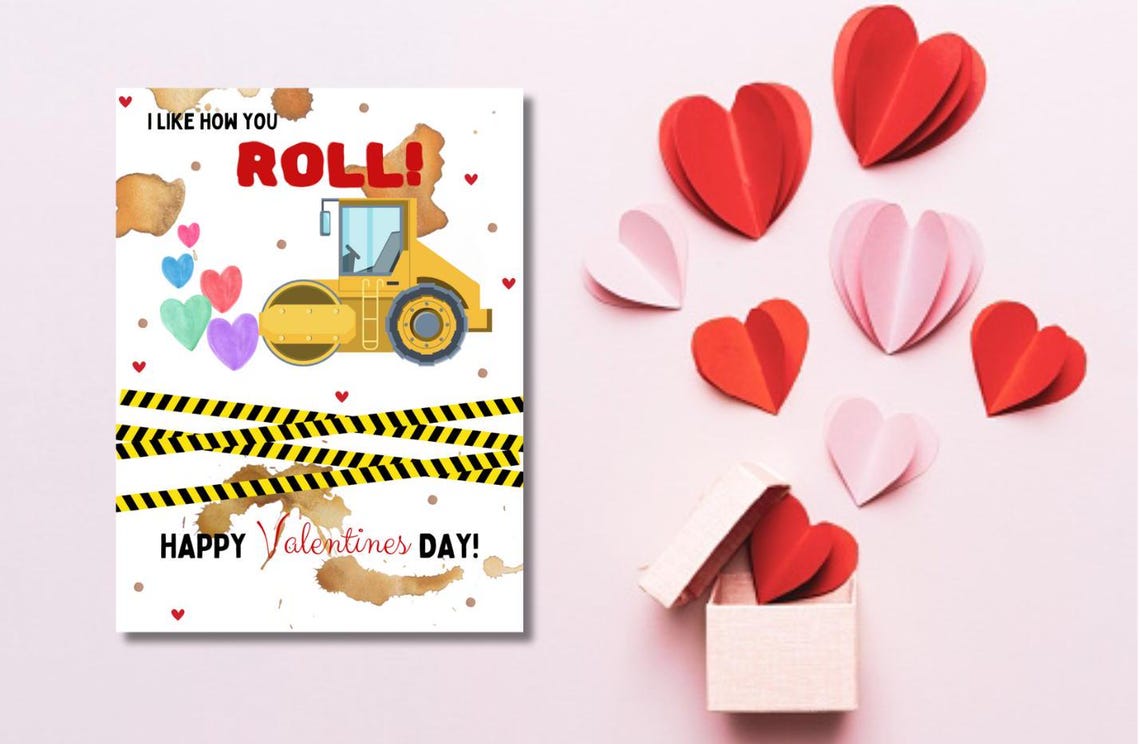 Valentines Day Construction Card Bundle - Etsy