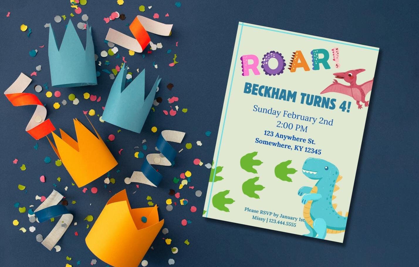 Dino Birthday Invitation! - Etsy