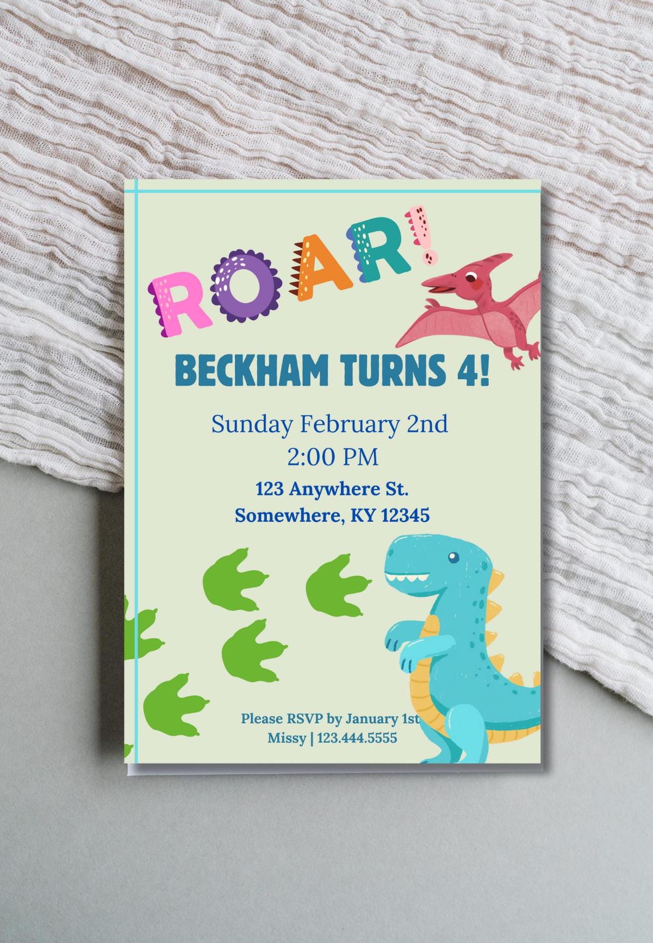 Dino Birthday Invitation! - Etsy