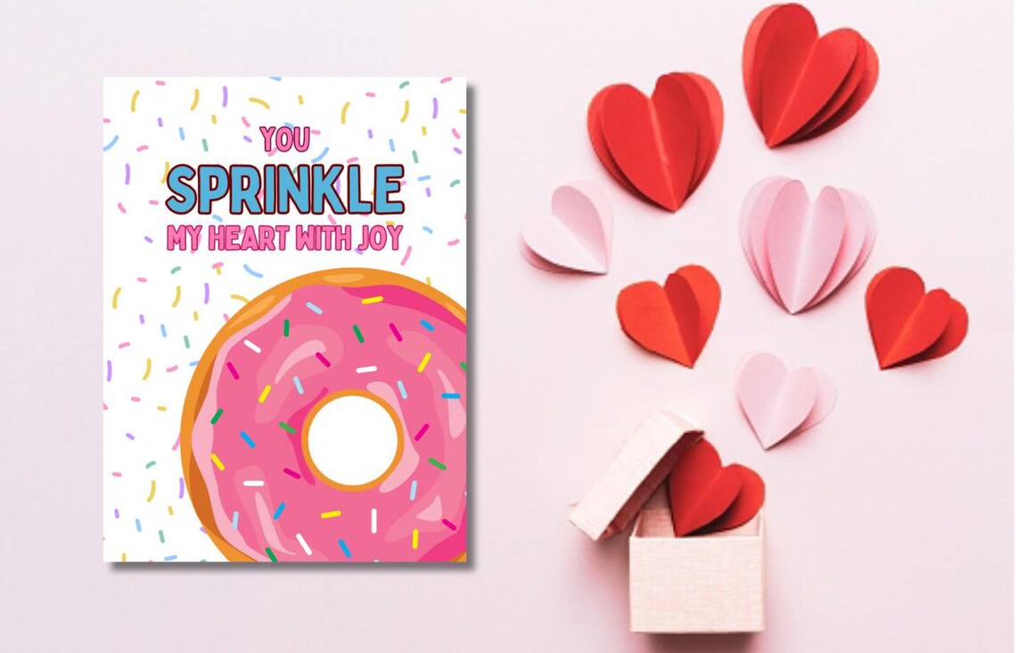 Valentines Day Cards Donut Bundle - Etsy