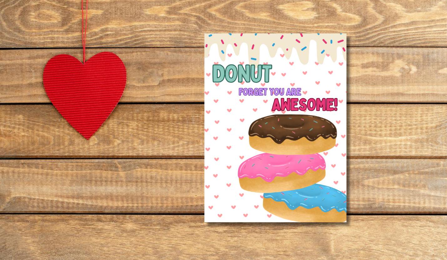 Valentines Day Cards Donut Bundle - Etsy