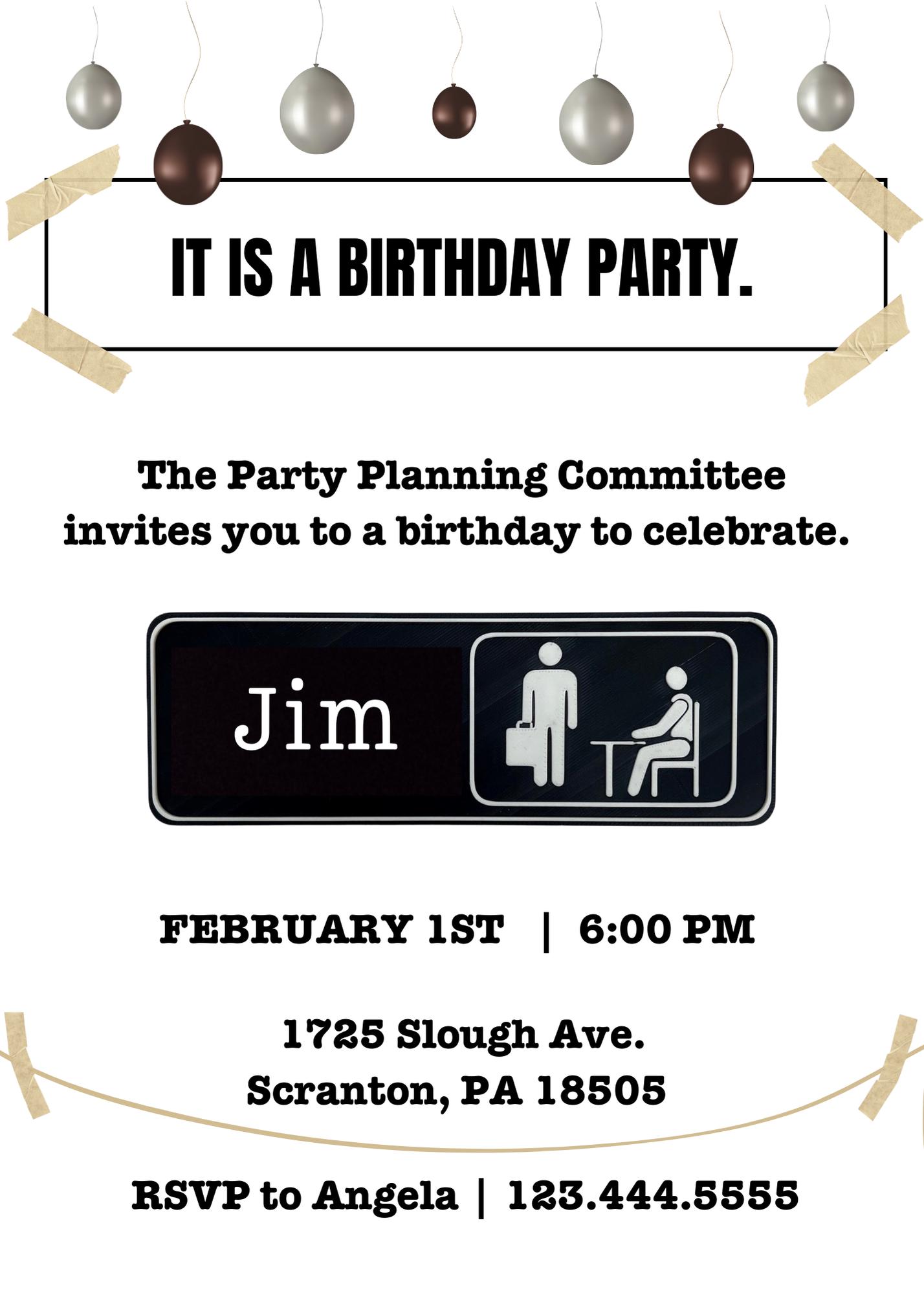 The Office Birthday Invitation - Etsy