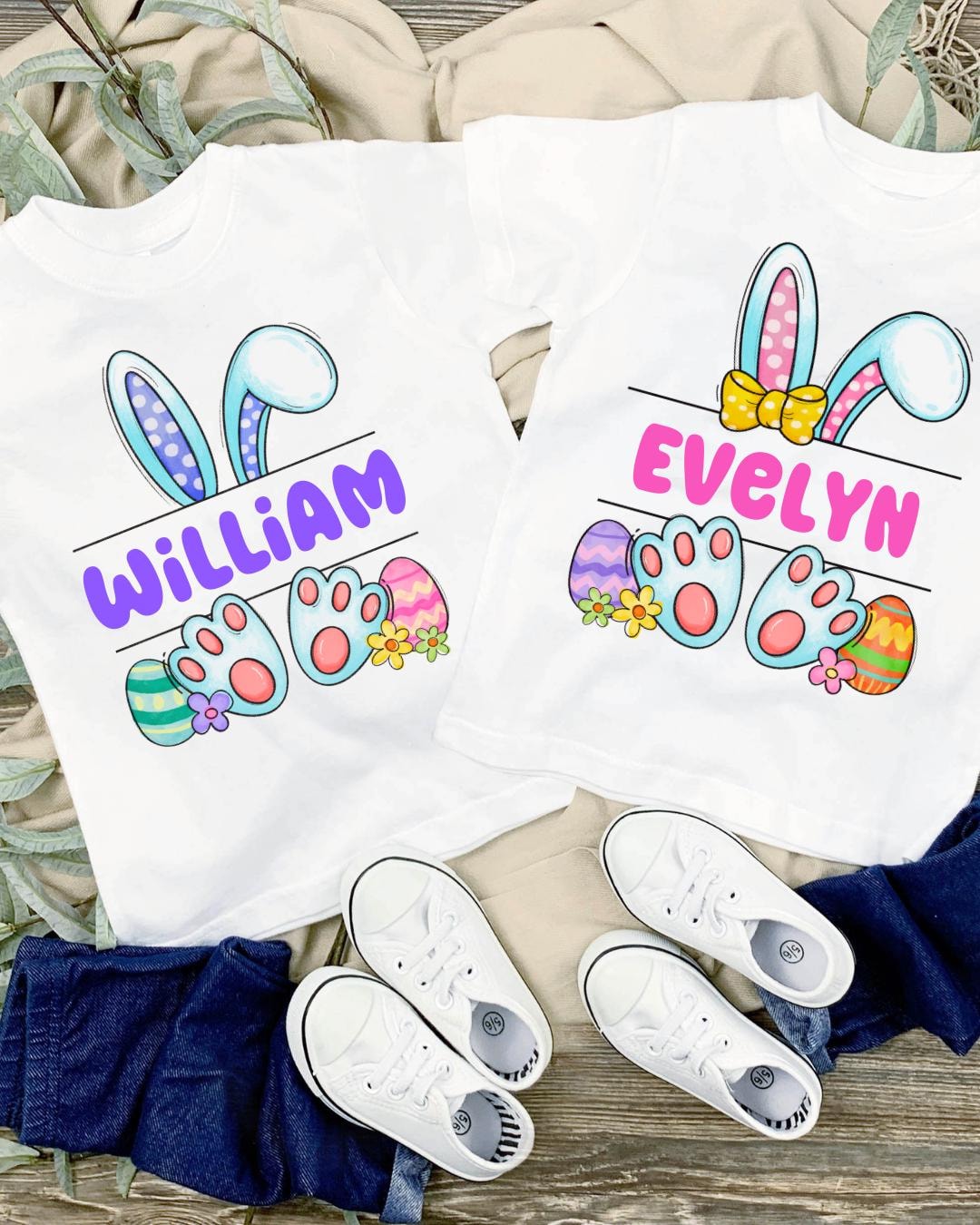Happy Easter Custom Shirts for Kids – Bunny Easter Egg Hunt Matching ...