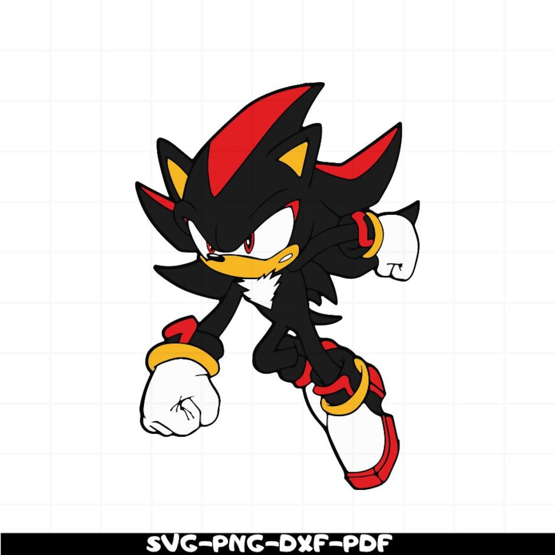 Shadow the Hedgehog Svg, Shadow Face Svg, Shadow Head Svg, Layered Svg ...