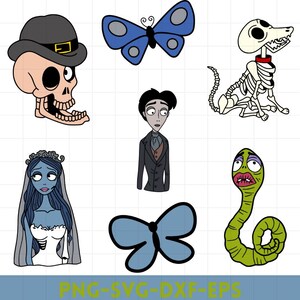 Corpse Bride Budle Svg, Halloween Svg, Spooky Season Svg, Trick or ...