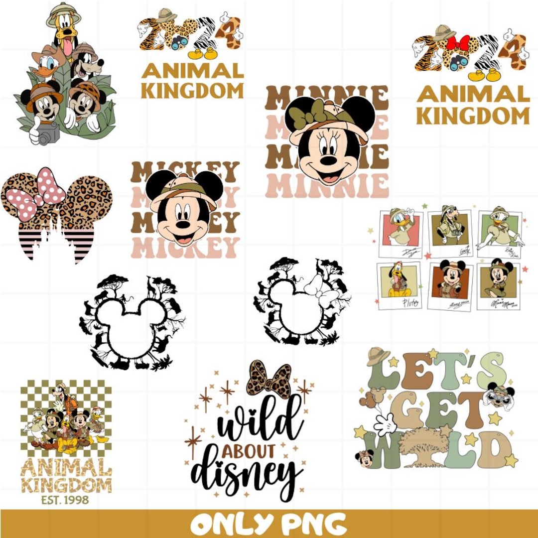 Animal Kingdom Safari Disney PNG Bundle, Wild About Disney Clipart ...