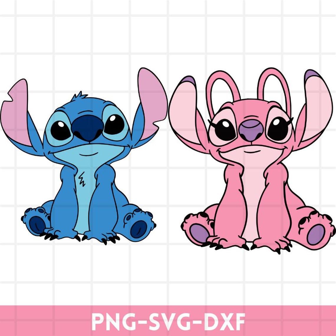 Stitch and Angel SVG Bundle, Stitch Love Svg, Anagel Svg, Stitch Angel ...