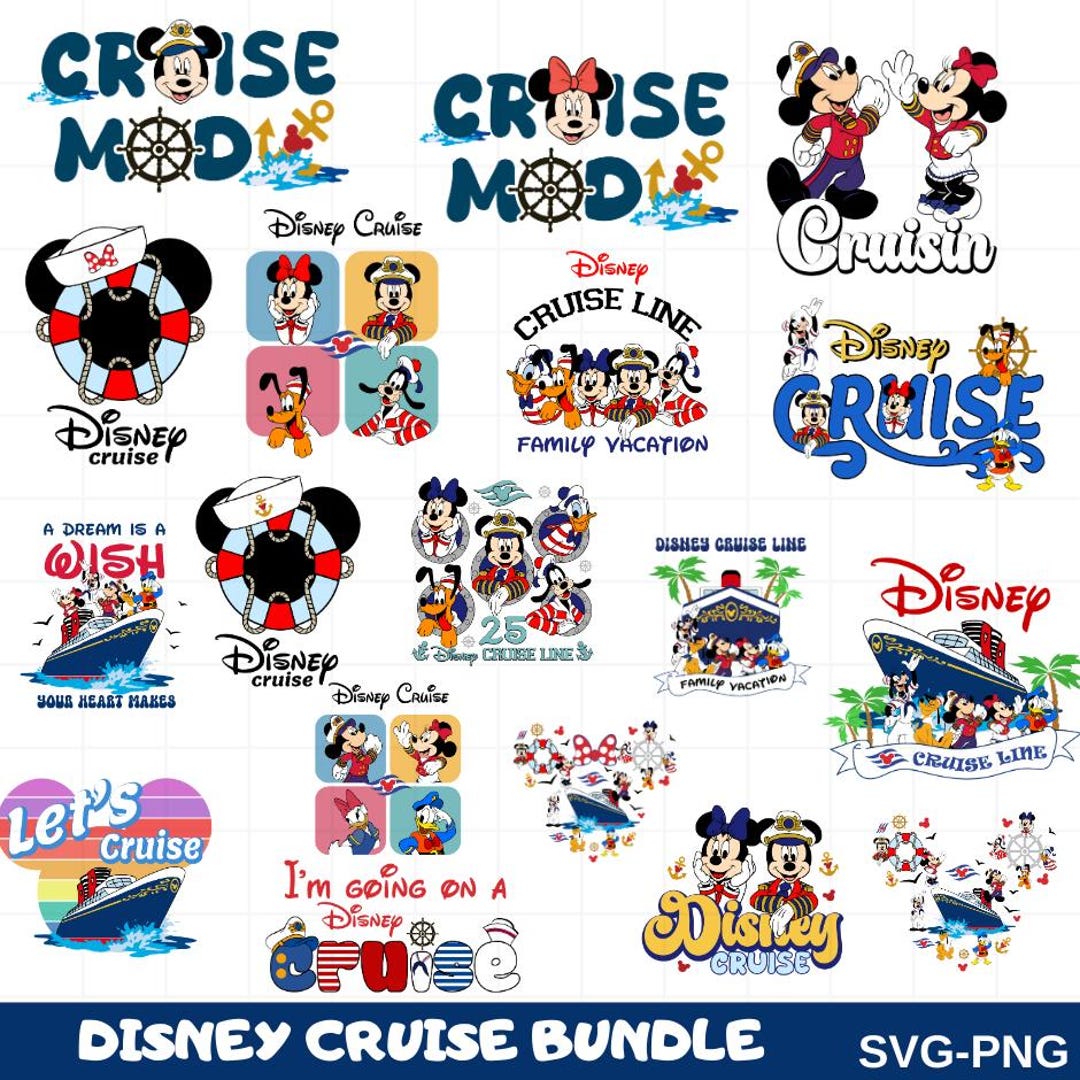 Disney Cruise SVG Bundle, Mickey Mouse Cruise Mode PNG, Family Vacation ...