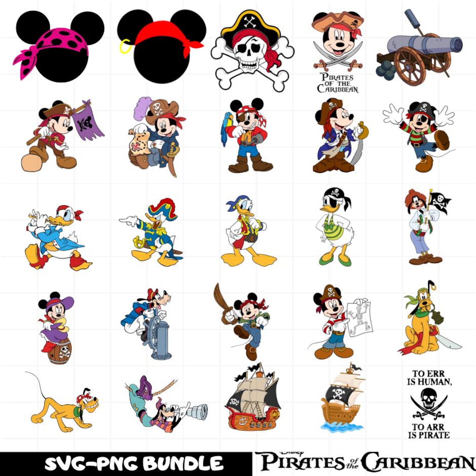 Mickey Pirates PNG, Mickey Piarates SVG, Mickey Pirates Clipart, Mickey ...