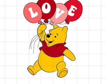 Winnie the Pooh Cupid Svg, Love Svg, Valentine's Day Svg, Kawaii Svg ...