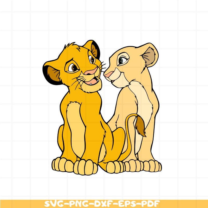 Simba Nala Cutout - Etsy