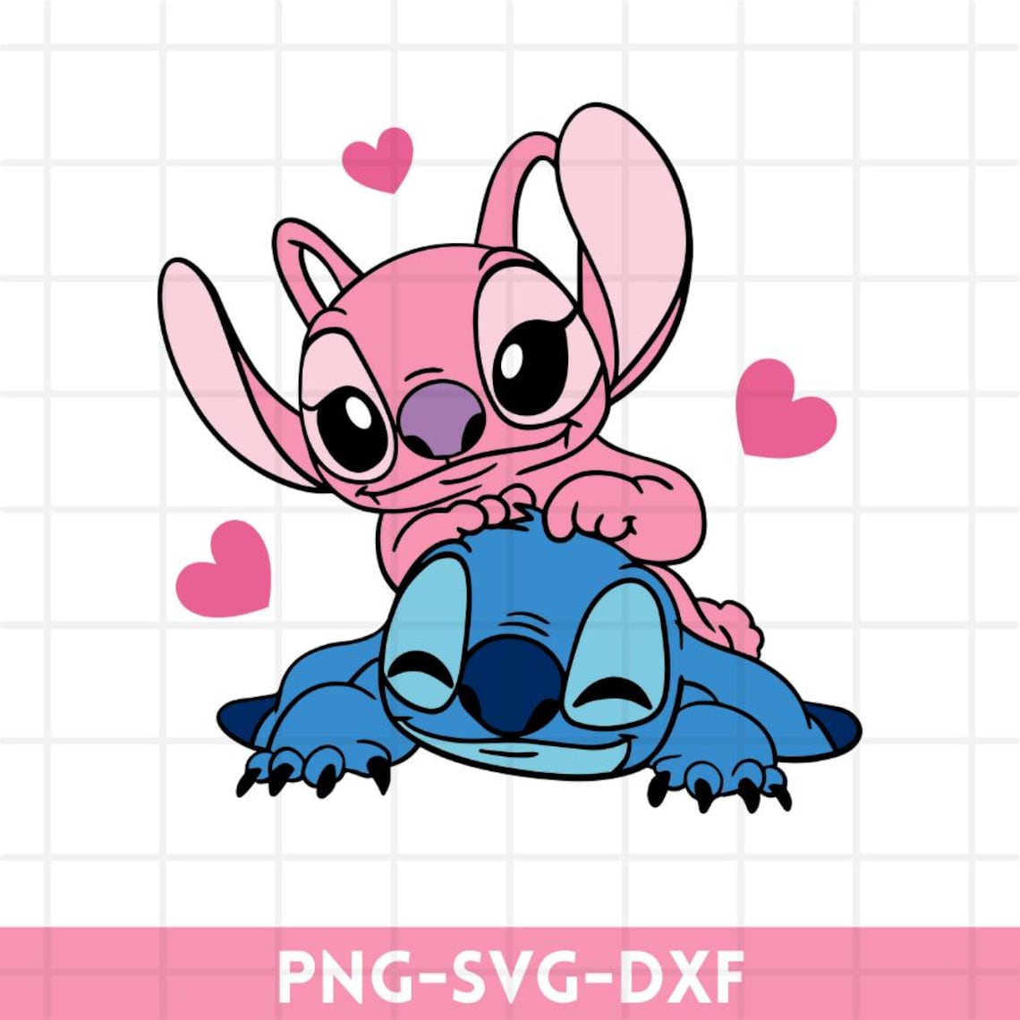 Stitch & Angel SVG Bundle, Stitch Couple Svg, Stitch Love Svg, Angel ...