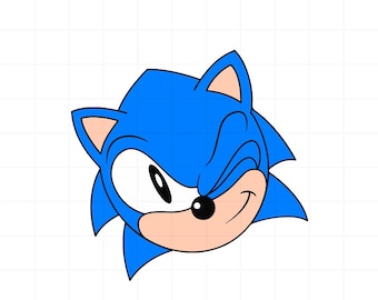 Sonic the Hedgehog Bundle Svg, Sonic Face Svg, Sonic Head Svg, Layered ...