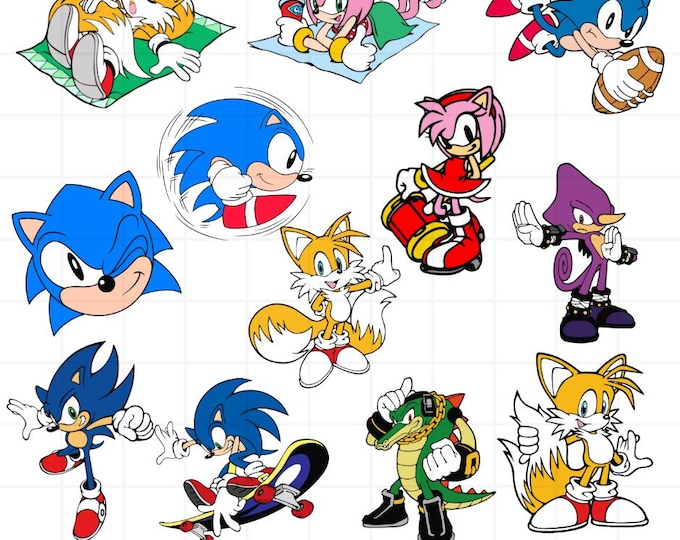 Sonic Cartoon SVG Clipart: Laser Cut Vector Image (digital Download ...