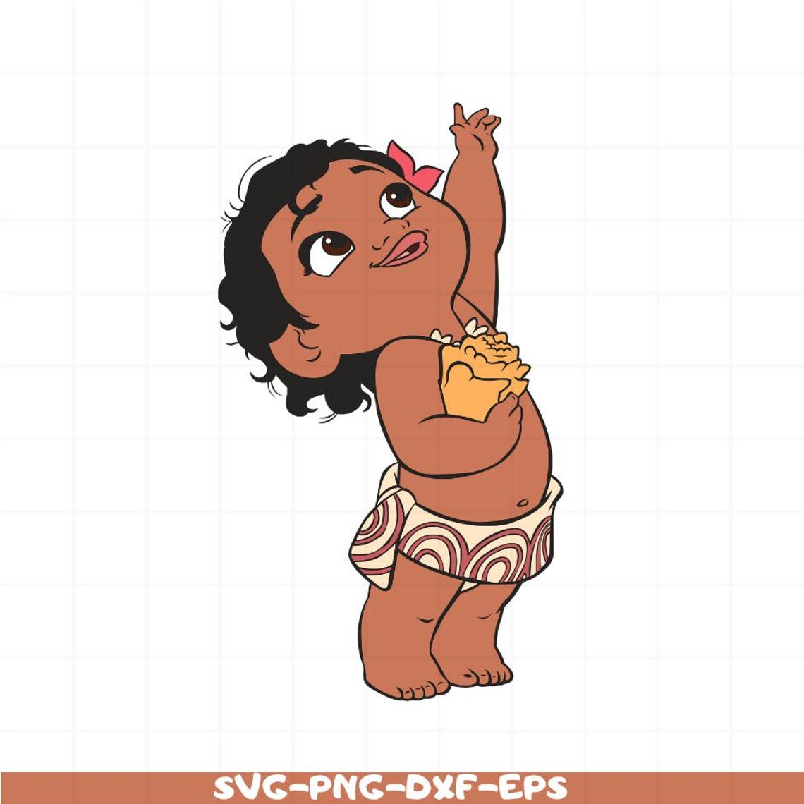 Baby Moana Svg Png Dxf Eps, Cute Moana Clipart, Moana Birthday Shirt ...