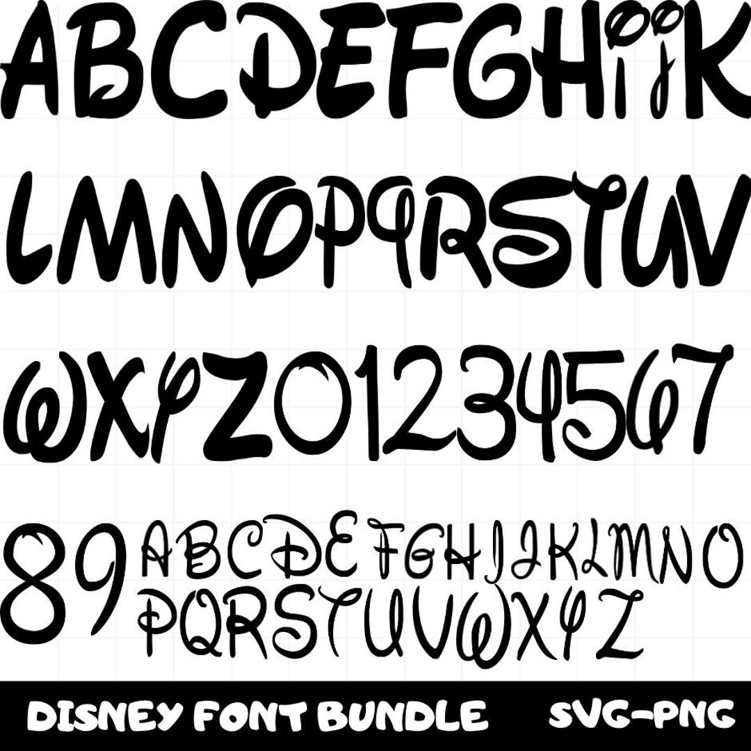 Mickey Mouse Font Png, Minnie Mouse Font SVG, Mickey PNG, Mickey Mouse ...