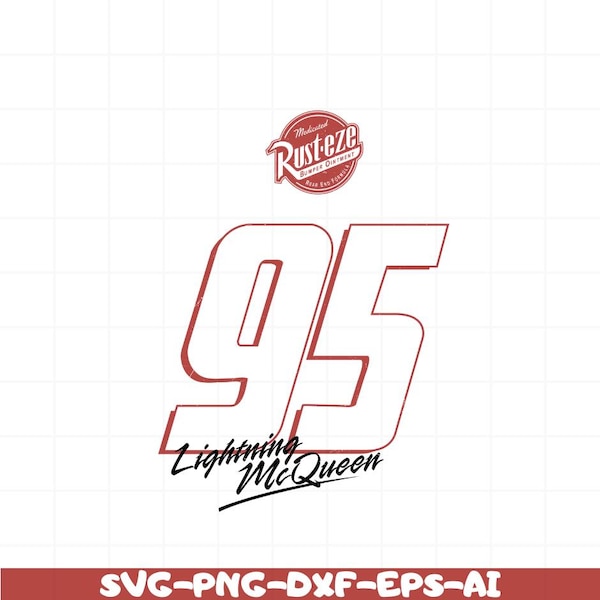 Lightning Mcqueen 95 Logo - Etsy