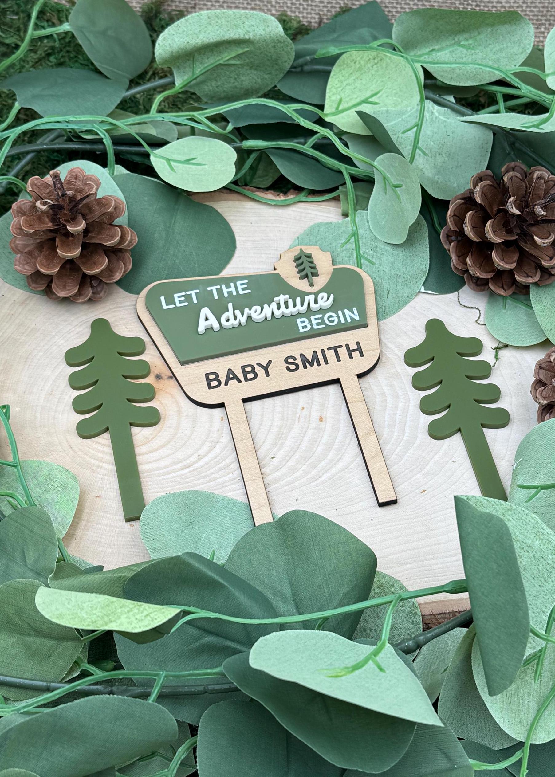 Let the Adventure Begin Cake Topper, National Park Cake Topper, Outdoor ...