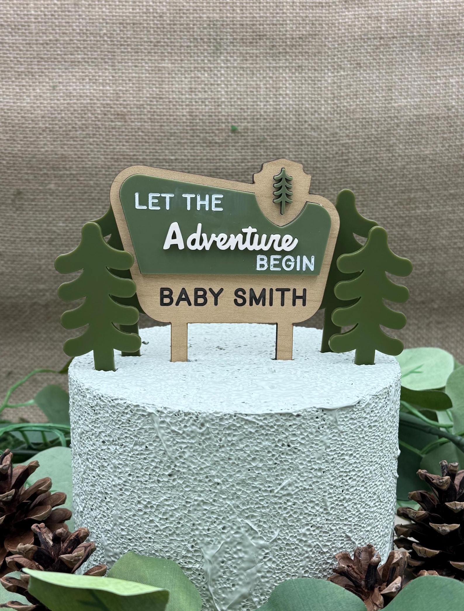 Let the Adventure Begin Cake Topper, National Park Cake Topper, Outdoor ...