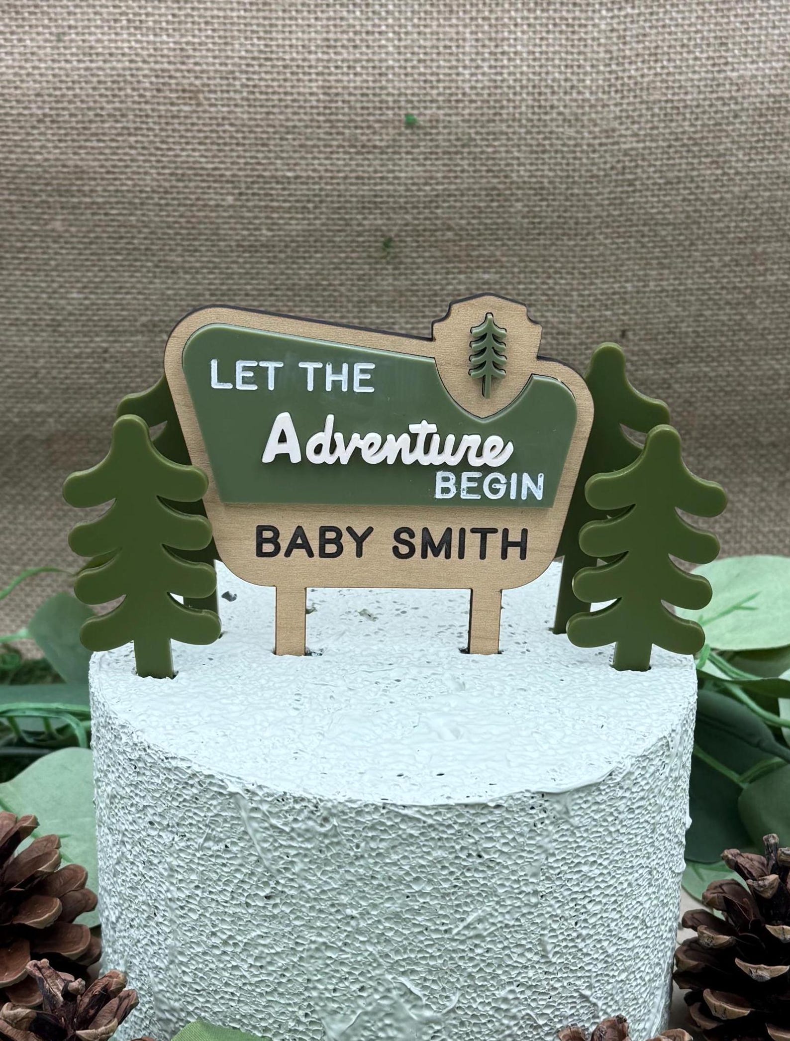Let the Adventure Begin Cake Topper, National Park Cake Topper, Outdoor ...