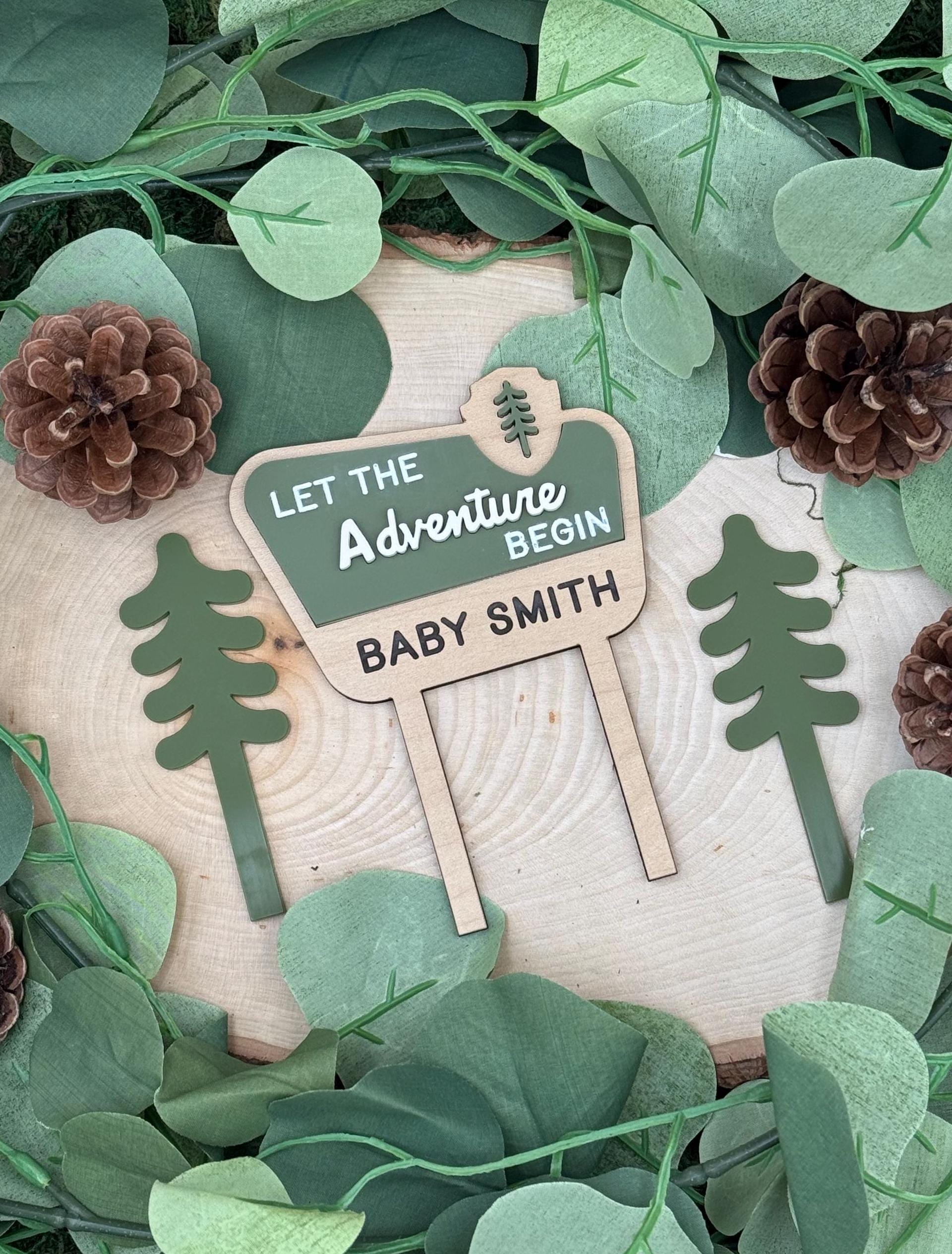 Let the Adventure Begin Cake Topper, National Park Cake Topper, Outdoor ...