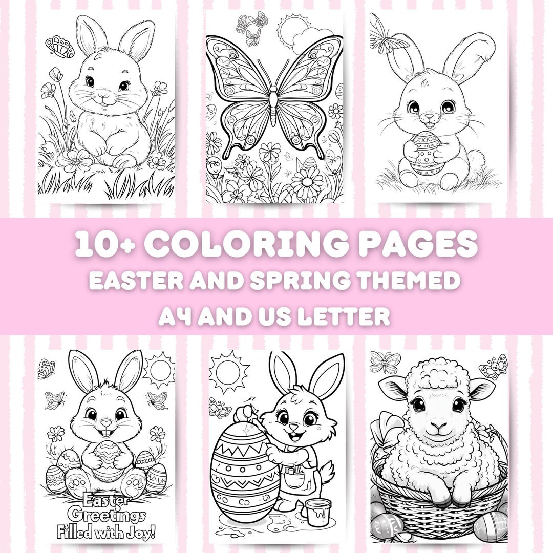 Easter Coloring Pages PDF, Printable Coloring Pages,10 PDF Coloring ...